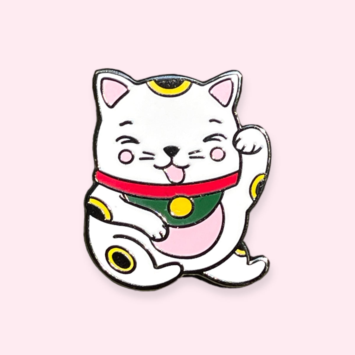 Lucky Maneki Enamel Pin | fun, affordable, cute | Crywolf