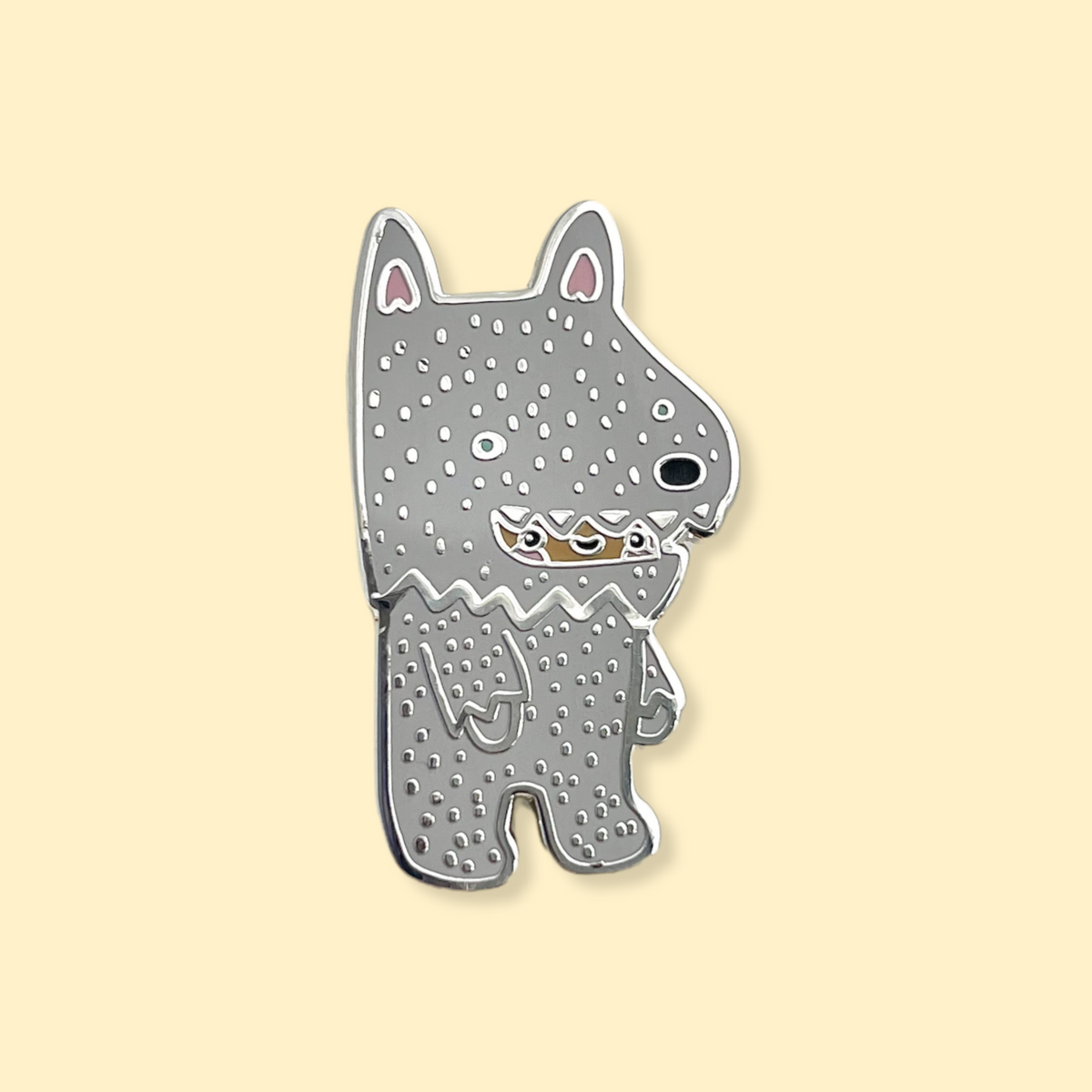 Chonky Wolfe Enamel Pin | fun, affordable, cute | Crywolf
