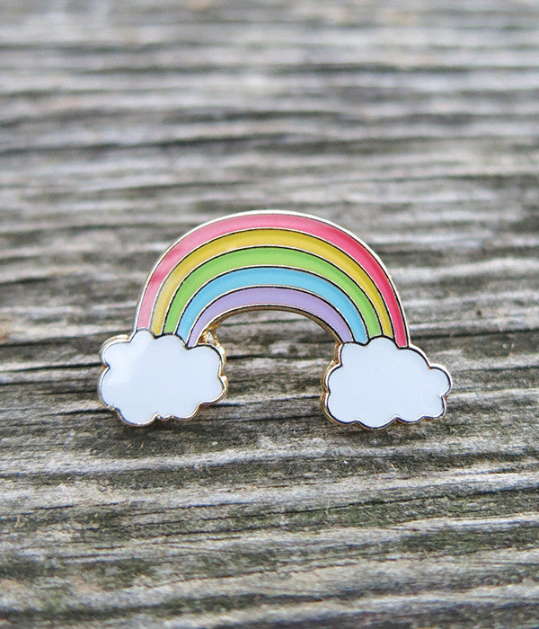 Rainbow Enamel Pin | fun, affordable, cute | Crywolf