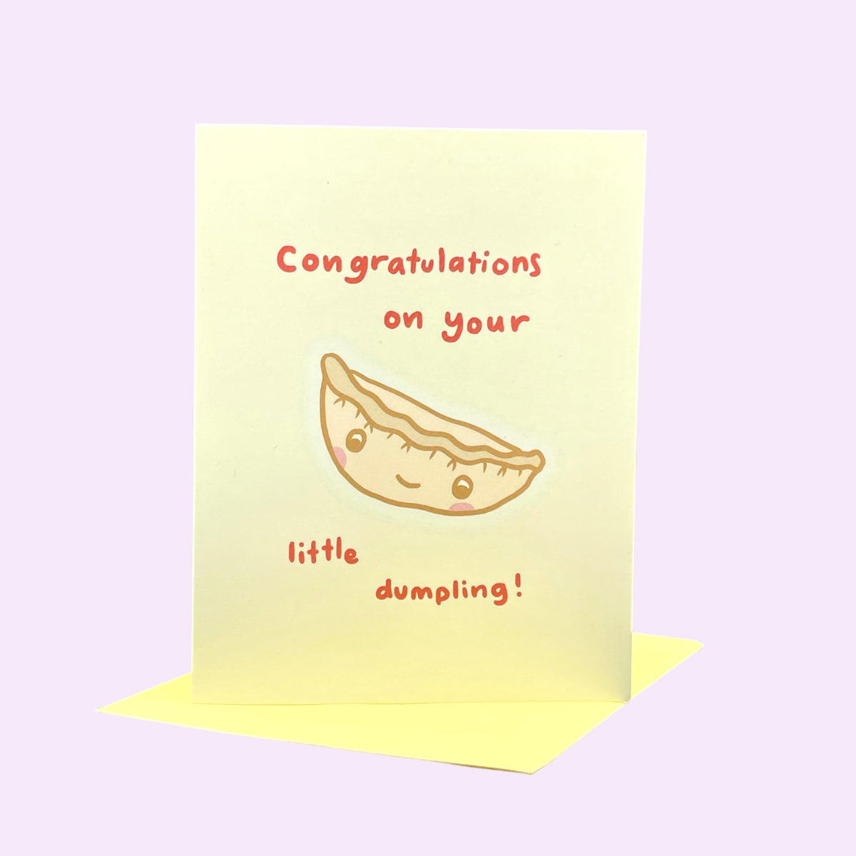 Congrats Dumpling Card | fun, affordable, cute | Crywolf
