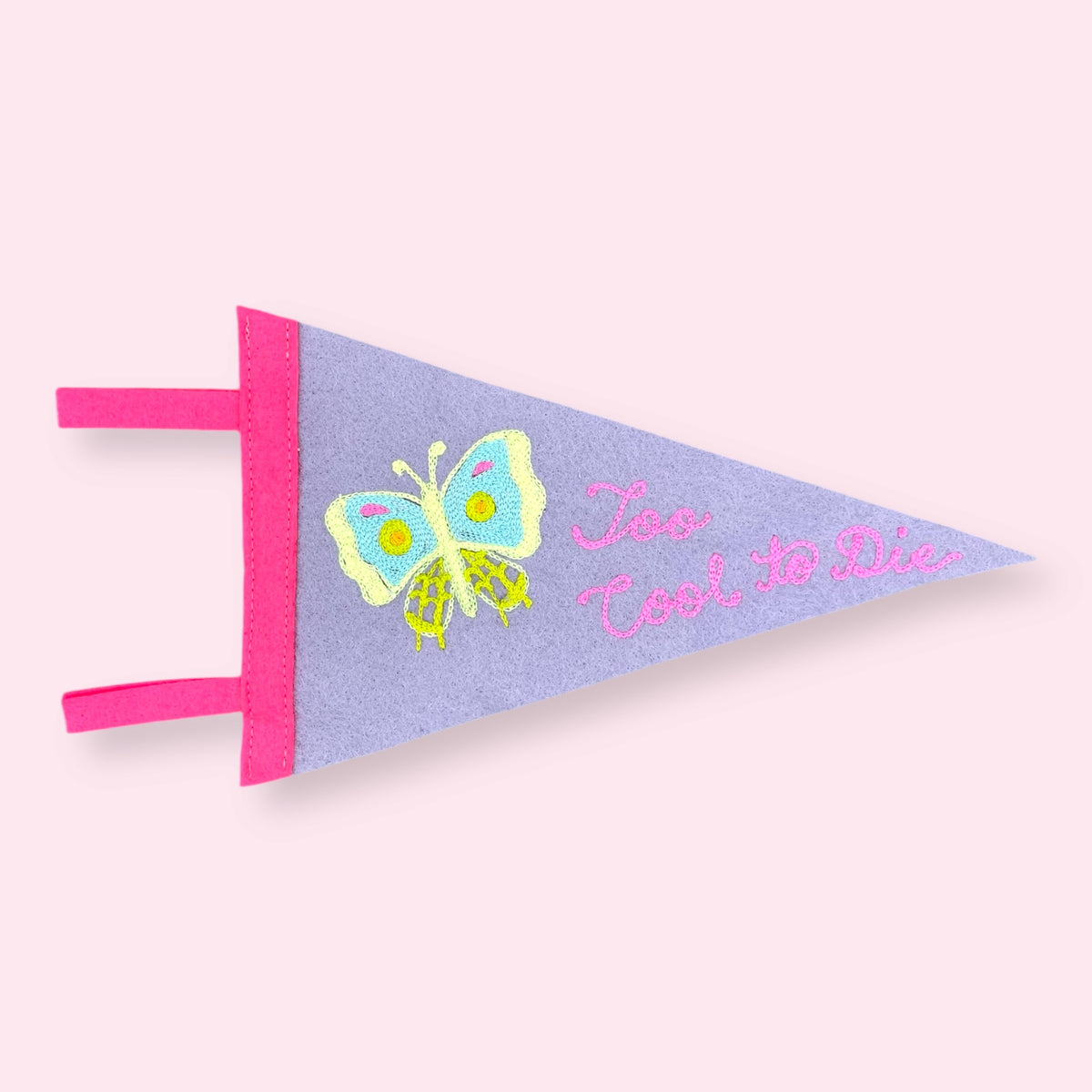 Chain Stitched Pennant (Too Cool) | fun, affordable, cute