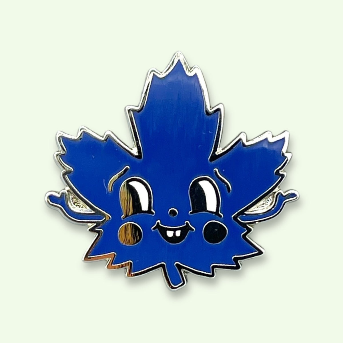 Maple Leaf Blue Enamel Pin | fun, affordable, cute | Crywolf
