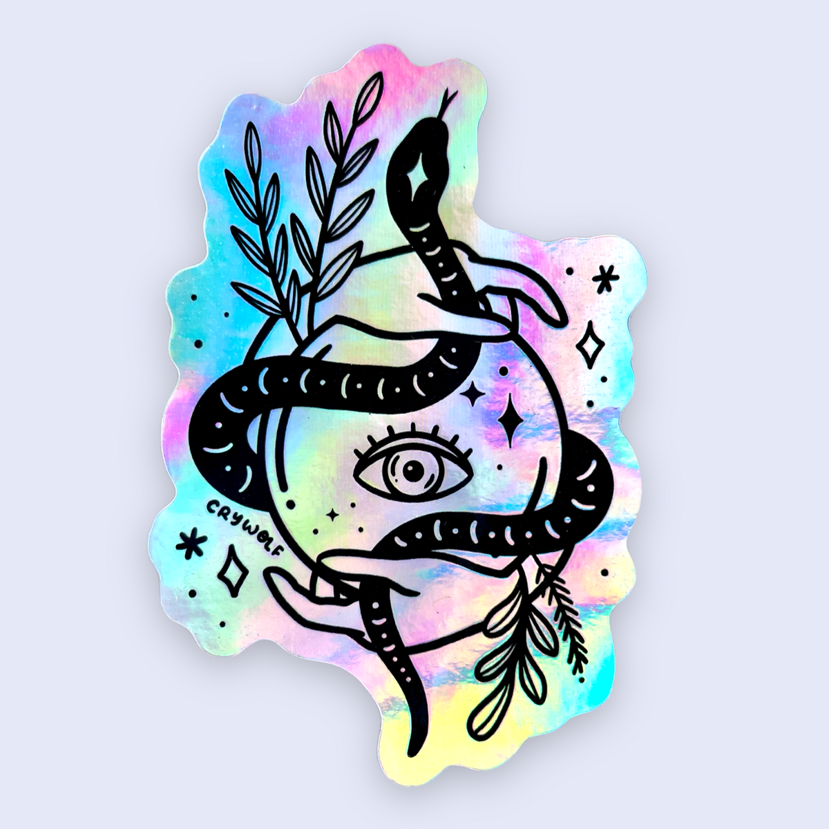 Holo Snake Magic Sticker | fun, affordable, cute | Crywolf