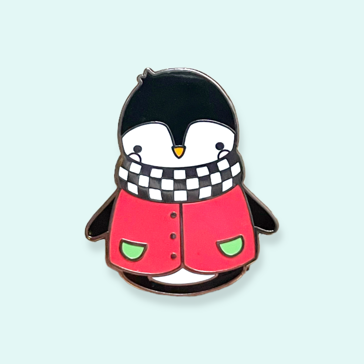 Winter Penguin Enamel Pin | fun, affordable, cute | Crywolf
