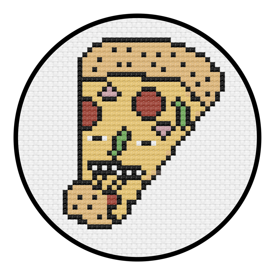 Pizza Party Cross Stitch Pattern | fun, affordable, cute