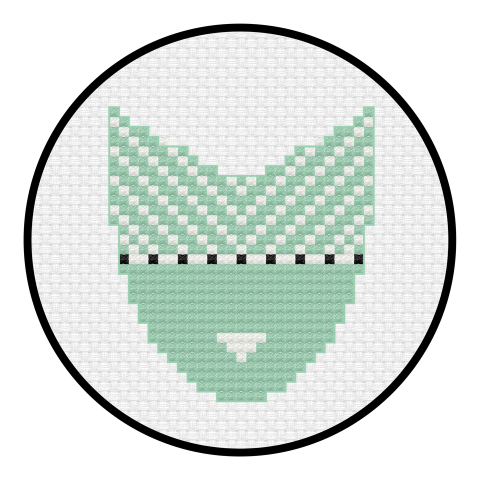 Stripe Logo Cross Stitch Pattern | fun, affordable, cute
