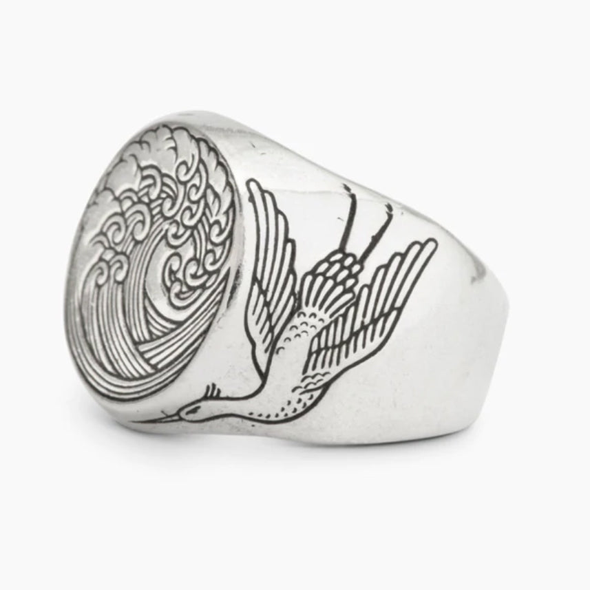 The Great Wave Signet Ring | fun, affordable, cute | Crywolf